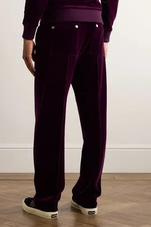 TOM FORD Straightleg Cottonblend Velour Track Pants