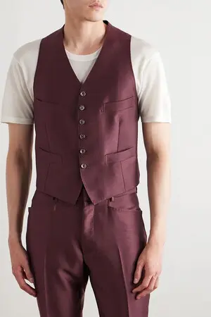 TOM FORD Dylan Vest In Wool, Mohair, And Silk-blend Twill