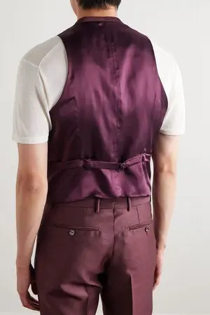TOM FORD Dylan Vest In Wool, Mohair, And Silk-blend Twill