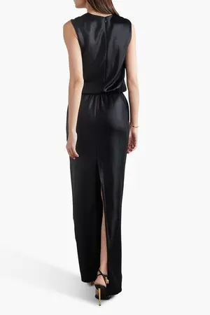TOM FORD Cutout Draped Stretch Satin-piqué Gown