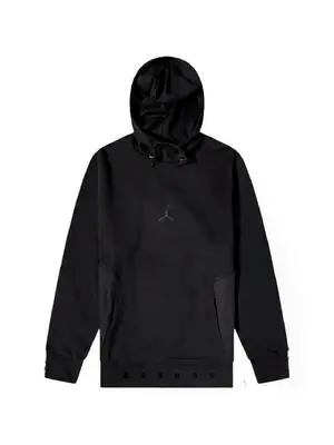 JORDAN Logo Embroidery Hoodie - Black