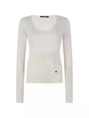 Roberto Cavalli Logo Plaque Ribbed-knit Sweater