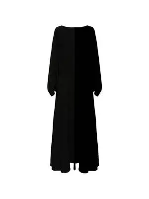 Balenciaga Long Sleeve Cape Detail Dress - Black