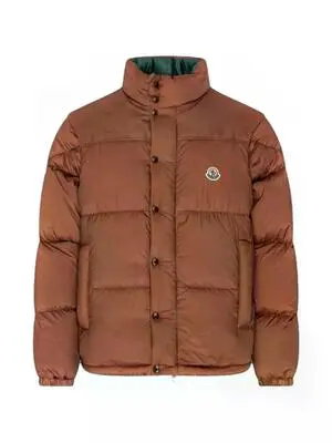 Moncler Logo-patch Puffer Jacket - Brown