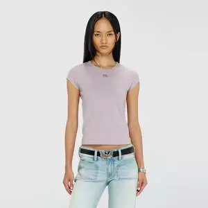 DIESEL® Diesel T-shirt With Embroidered Logo Detail Violet