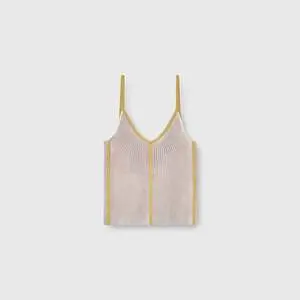 DIESEL® Diesel Rib-Knit Cami Top With Contrast Bands Violet