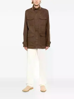 Kiton Chest Pockets Military Jacket - Brown