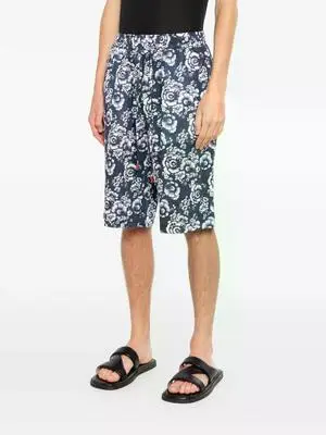 Kiton Floral-print Drawstring Shorts