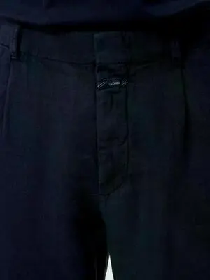Closed Pleat-detail Linen Trousers