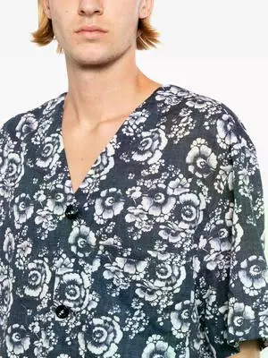 Kiton Floral-print Shirt