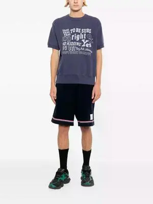 WHITESVILLE Graphic-printed Crew-neck T-shirt - Blue