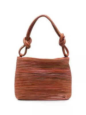 SOMMET Aisha Rows Leather Shoulder Bag - Brown