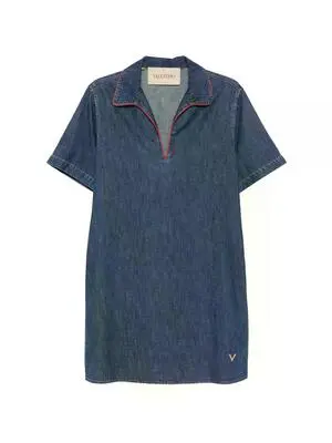 Valentino Garavani Vlogo Signature Mini Dress - Blue