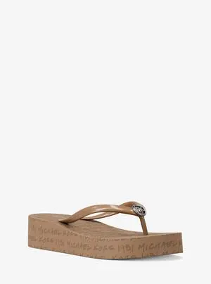 Michael Kors Bedford Logo Flip Flop - Brown