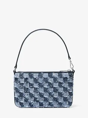 Michael Kors Jet Set Travel Small Patchwork Denim Convertible Wristlet