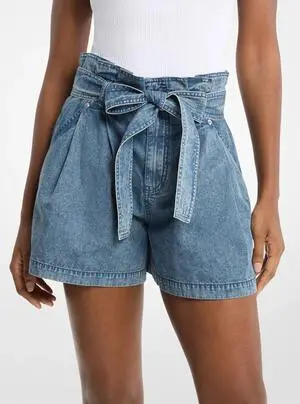 Michael Kors Denim Paperbag Shorts