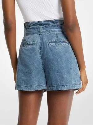 Michael Kors Denim Paperbag Shorts