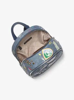 Michael Kors Rhea Medium Embellished Denim Backpack - Blue