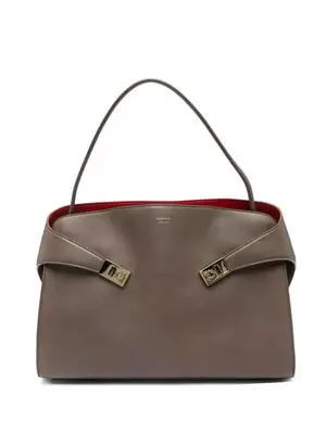 FERRAGAMO Medium Hug Shoulder Bag - Brown