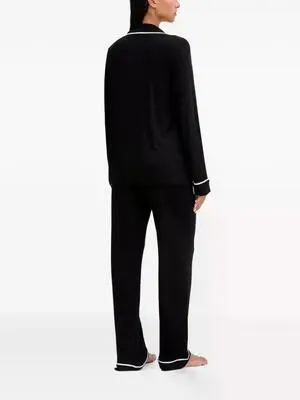 Dkny Long-sleeve Piped Pajamas Set