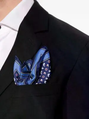 FERRAGAMO Animal-print Silk Pocket Square