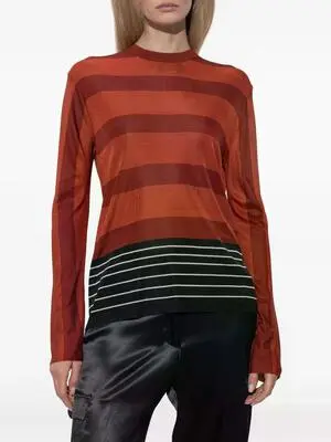 FERRAGAMO Striped Long-sleeve Sweater