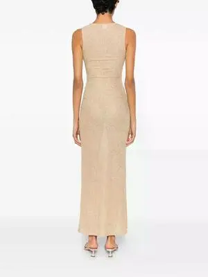 COTAZUR Sleeveless Maxi Dress With Palm Tree Hardware