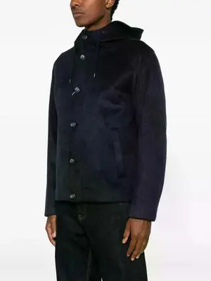 Herno Hooded Button-fastening Jacket