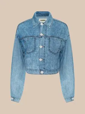 L'Agence Gaines Jean Jacket With Bell Sleeves - Oxnard