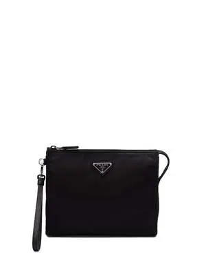 Prada Re-nylon And Saffiano Leather Pouch - Multicolor