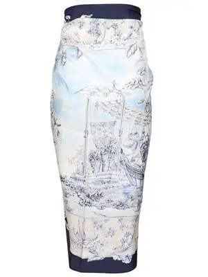 FERRAGAMO Pareo With Travel Print