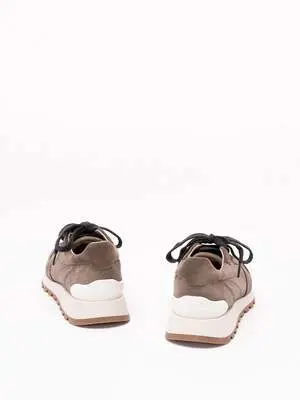 Brunello Cucinelli Calf Leather Lace Up Sneakers