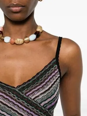 Missoni Striped V-neck Wrap Top - Multicolor
