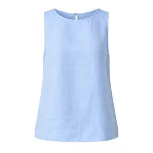 OH!ZUZA NIGHT&DAY Echo Viscose Top With Wide Straps - Blue
