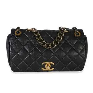 CHANEL Chanel Paris-Bombay Quilted Aged Calfskin Medium Flap Bag