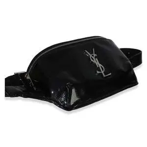 Saint Laurent Calfskin Lizard Embossed Monogram Belt Bag