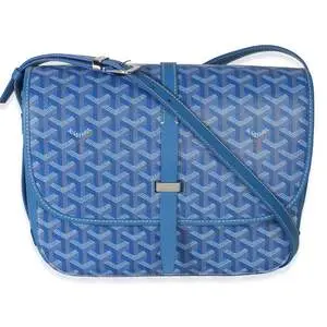 Goyard Belvedere Ii Mm Shoulder Bag In Goyardine Canvas With Silver-tone Hardware - Blue