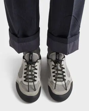 Prada Speedrock Leather And Mesh Fabric Sneakers - Grey