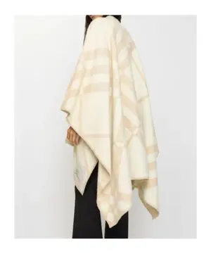 Burberry Check Wool Cashmere Cape