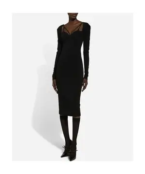 Dolce & Gabbana Milano Rib Calf-length Dress