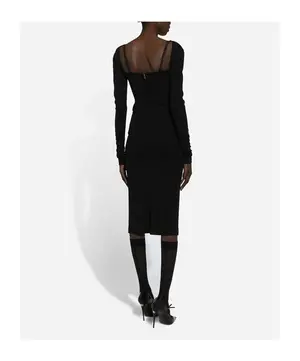 Dolce & Gabbana Milano Rib Calf-length Dress