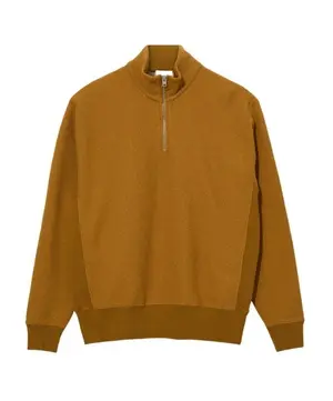 Norse Projects Wool Blend Half-zip Sweatshirt - Brown