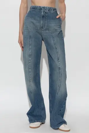 MAISON MARGIELA High-waisted Flared Jeans With Vertical Seam Detailing