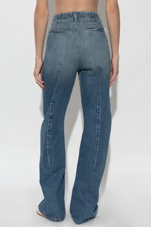 MAISON MARGIELA High-waisted Flared Jeans With Vertical Seam Detailing