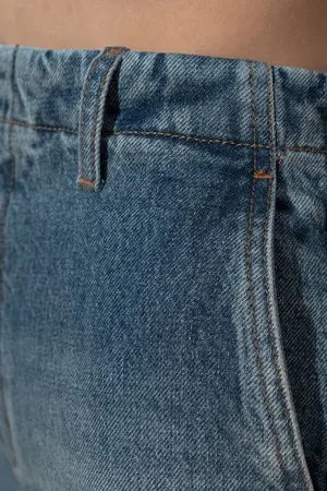 MAISON MARGIELA High-waisted Flared Jeans With Vertical Seam Detailing