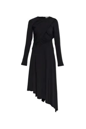 Victoria Beckham Asymmetrical Dress With Draping - Black