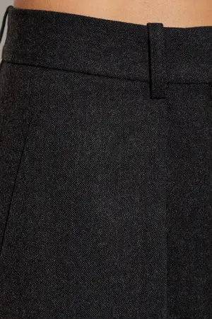 Victoria Beckham Wool Pleated Wide-leg Trousers