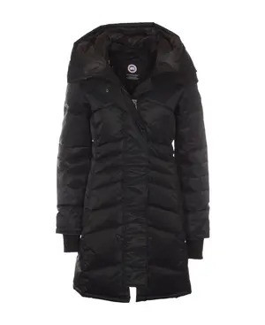 Canada Goose Logo Hooded Down Jacket - Black