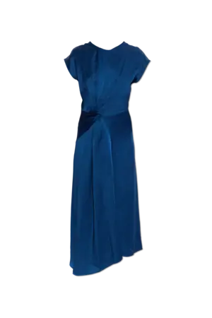 Victoria Beckham Asymmetrical Dress With Draping - Blue