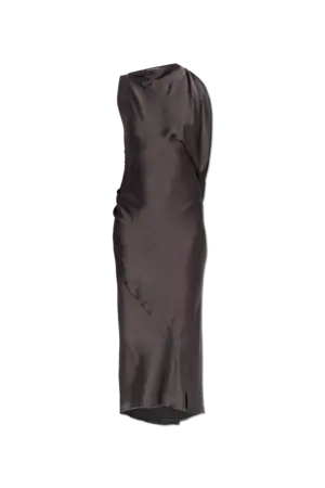 Victoria Beckham Asymmetrical Dress With A Slit - Grey